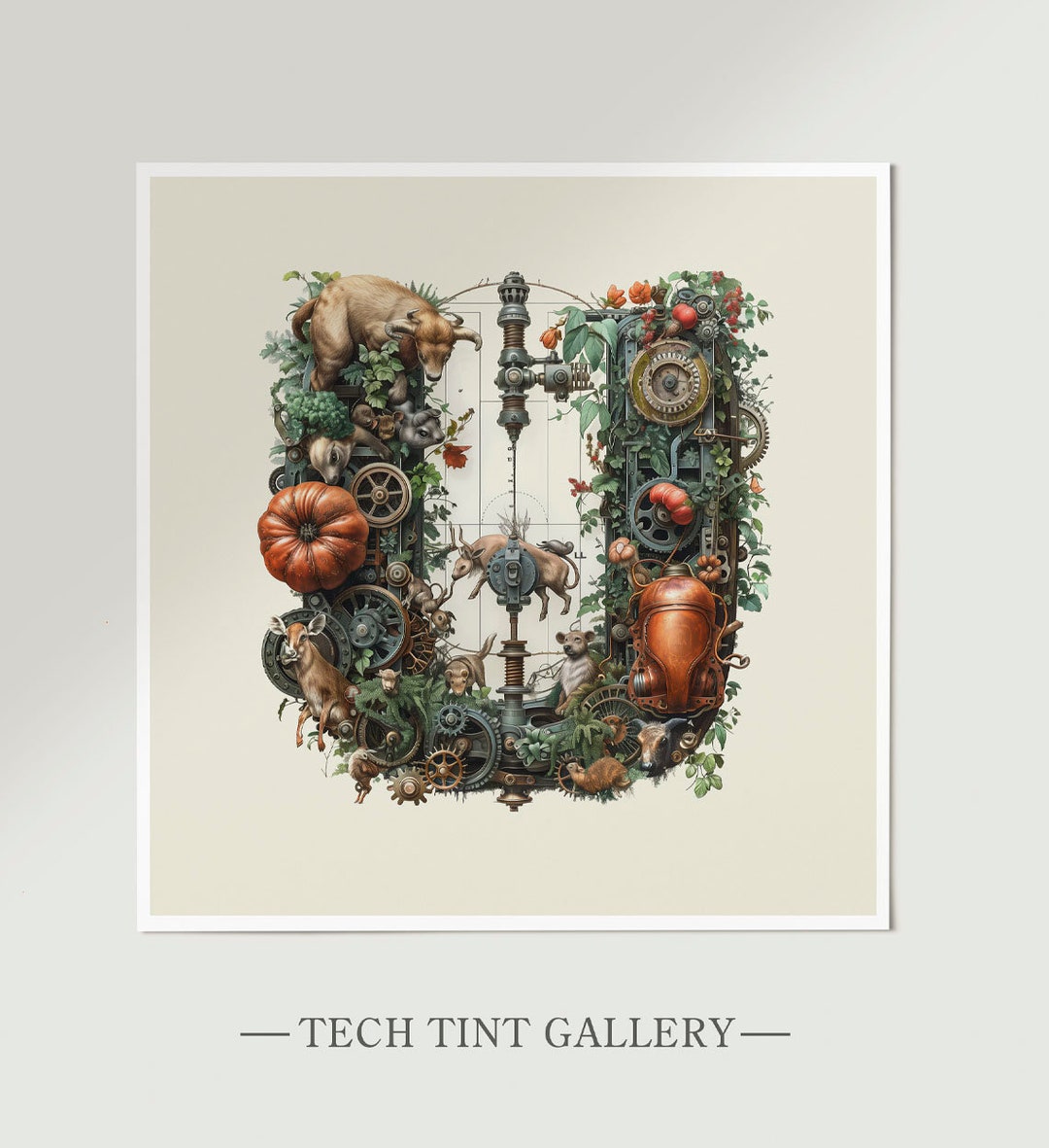 Surreal Illustration of Fruits and Animals, Artistic Typography to ...