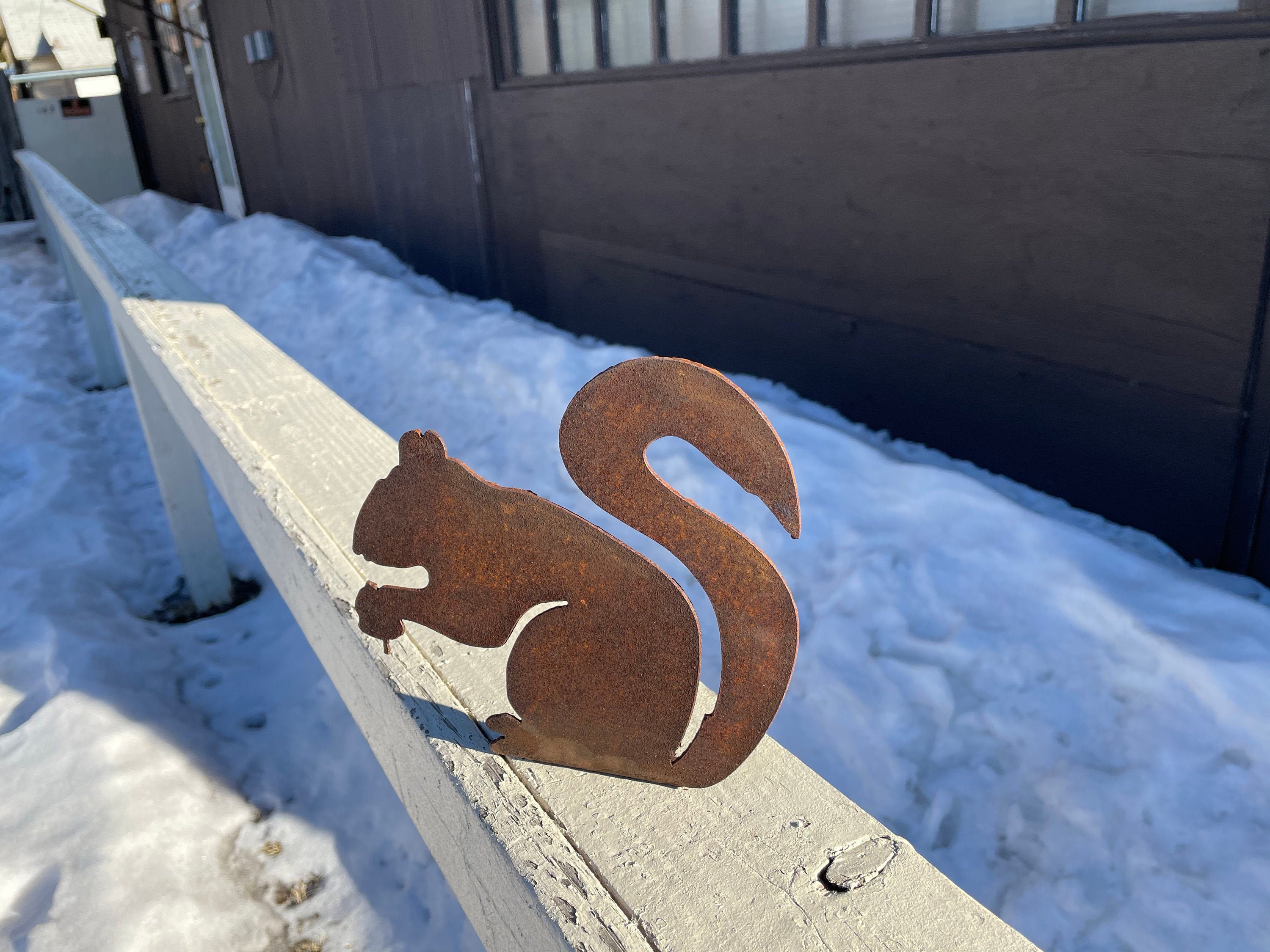 Squirrel Friend, Metal Squirrel, Yard Art - Etsy