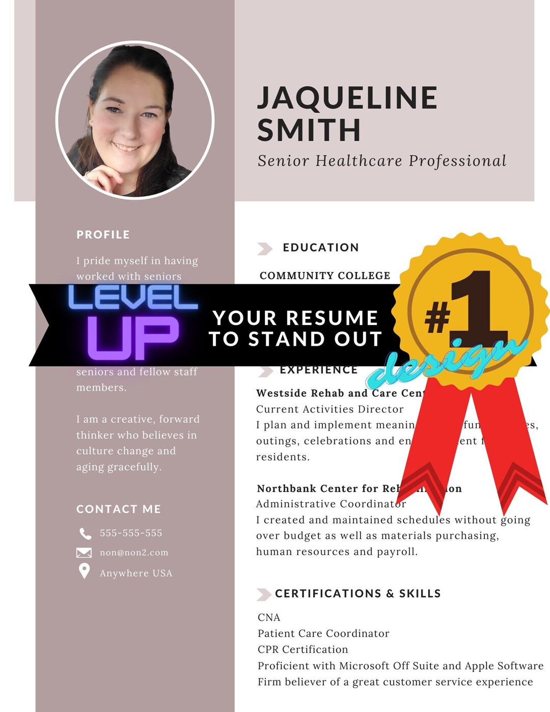 Custom Resume Design Level up Your Resume to Stand Out Among the Crowd ...