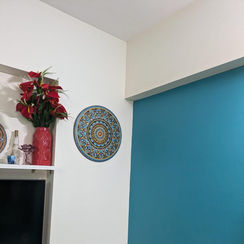 18 Inch Hand Painted Mandala, Decor, Wall Hanging, Dot Painting ...