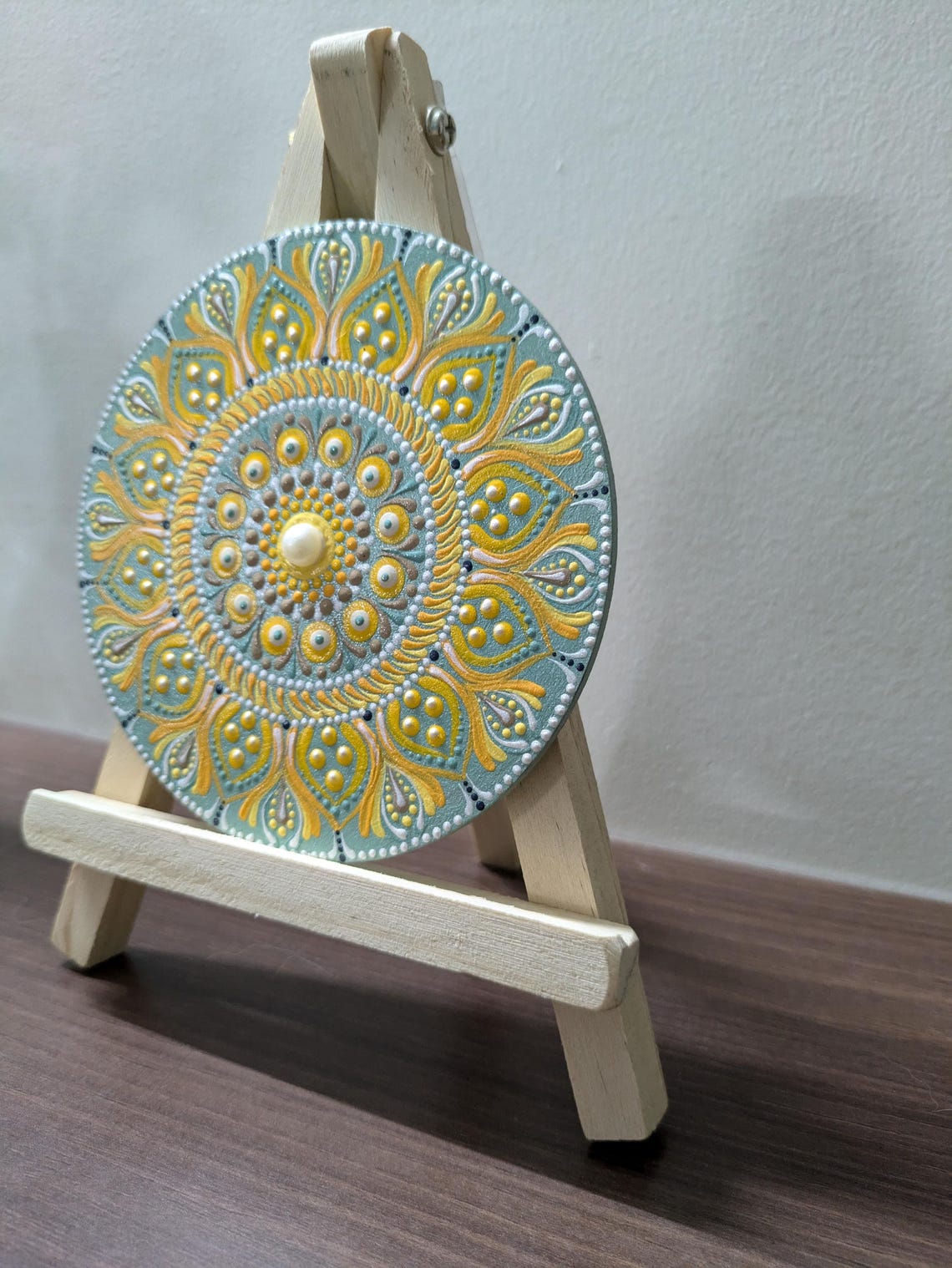 5 Hand Painted Dot Mandala, Pastel Color Theme, Home Decor, Table Decor ...