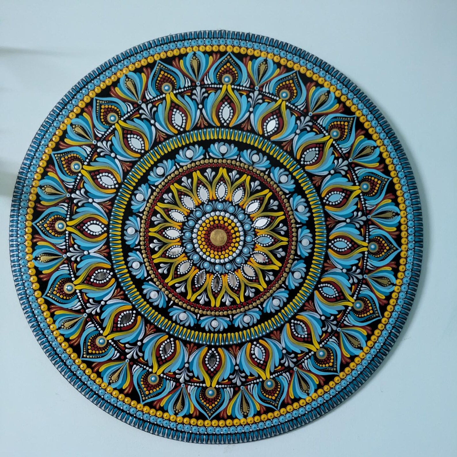 18 Inch Hand Painted Mandala, Decor, Wall Hanging, Dot Painting ...