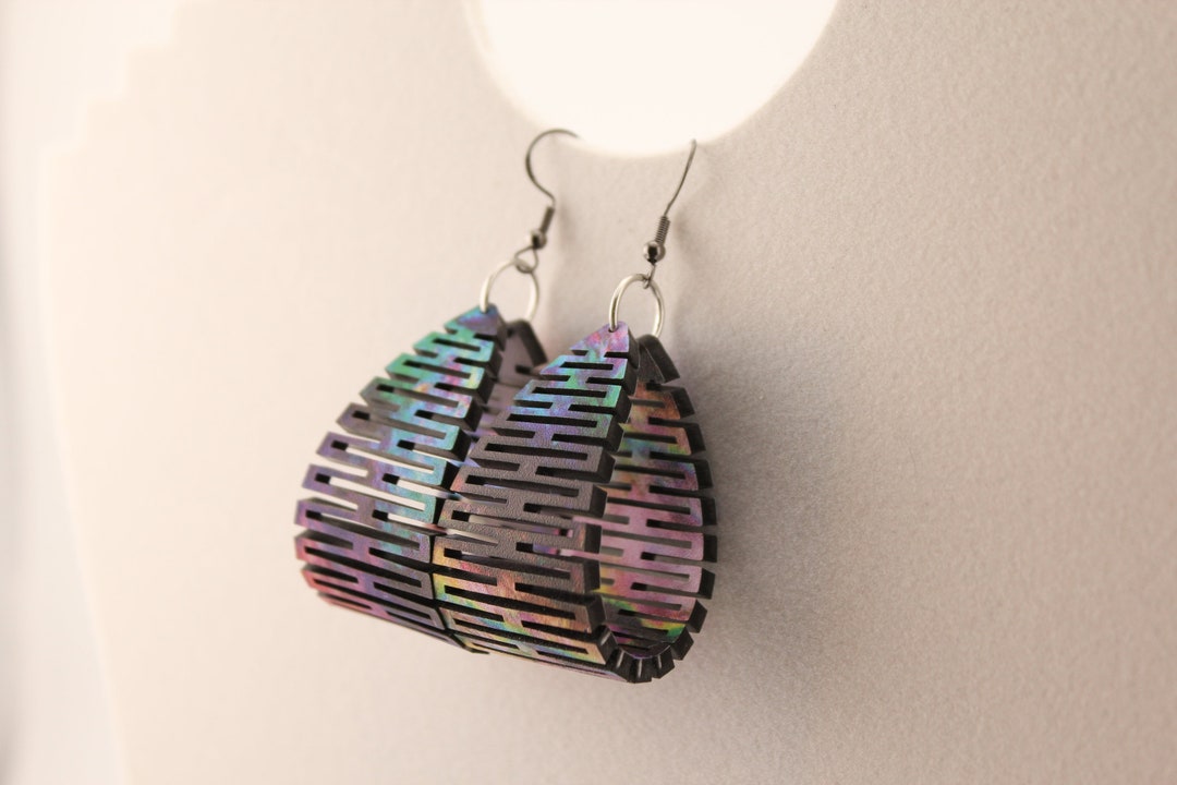 Wild Multi-color Hinge Earrings - Etsy