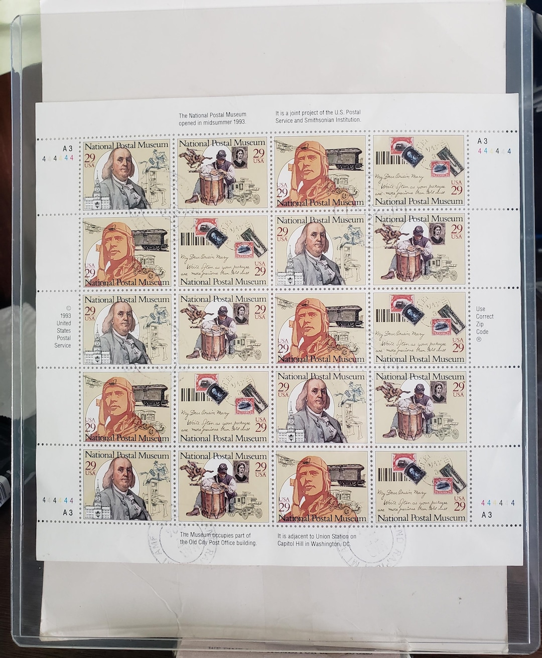 NATIONAL POSTAL MUSEUM Postage Stamps. Full Sheet. - Etsy