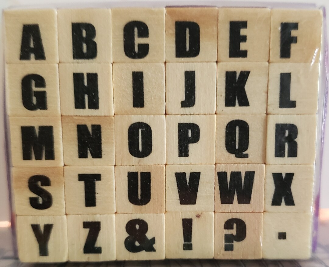 Miniature Alphabet and Punctuation Marks Rubber Stamp Set (C) - Etsy