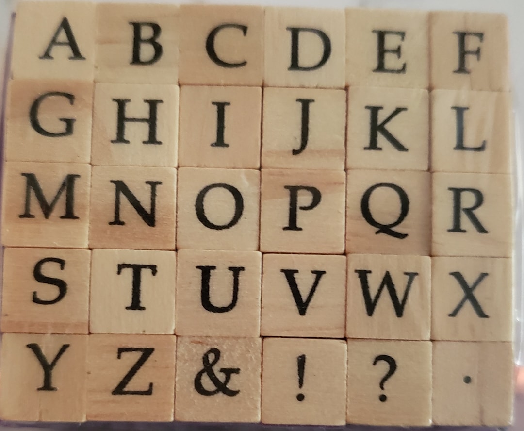 Miniature Alphabet and Punctuation Marks Rubber Stamp Set (A) - Etsy