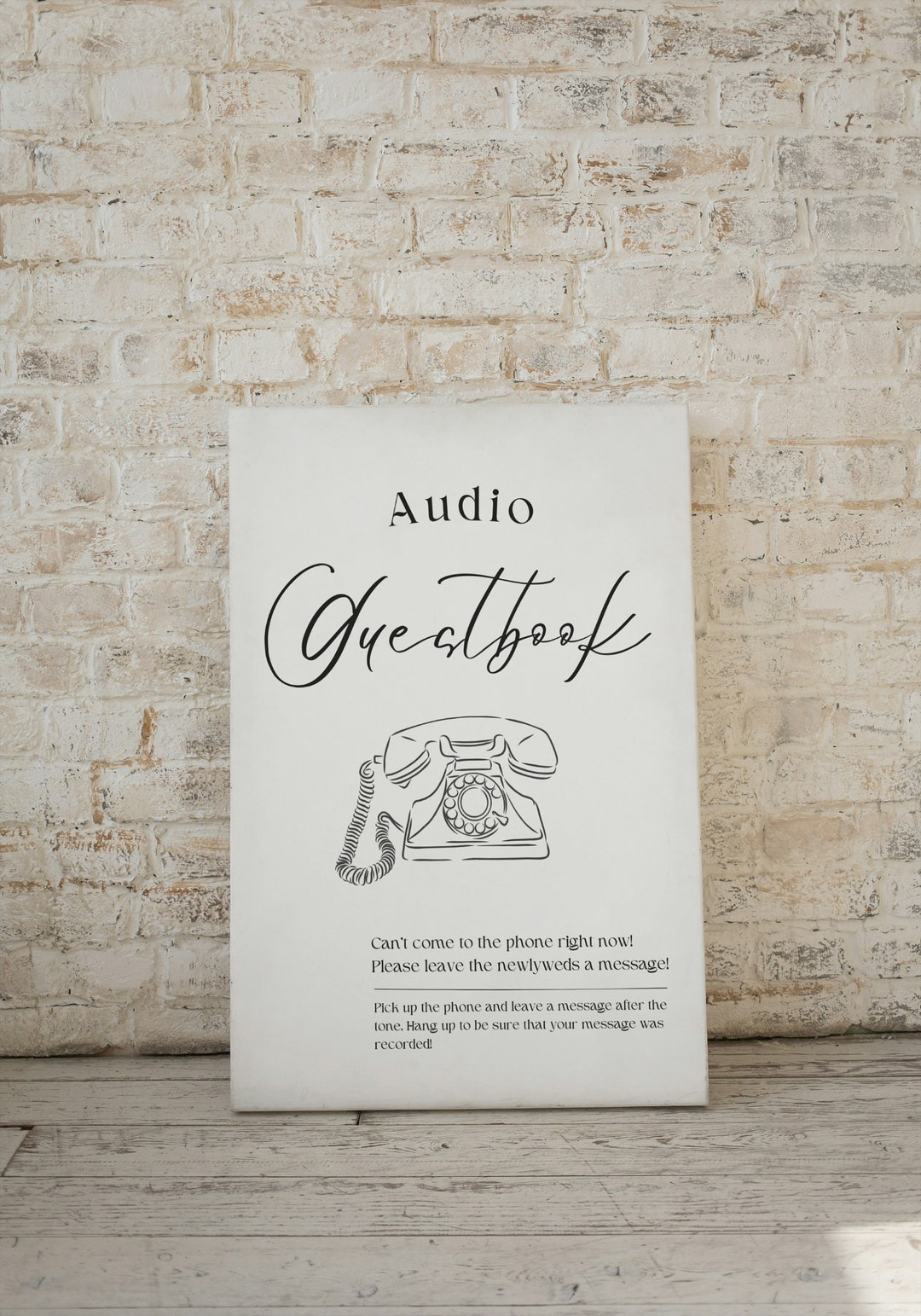 Audio Guestbook Sign, Printable, Customizable, Wedding, Telephone, - Etsy