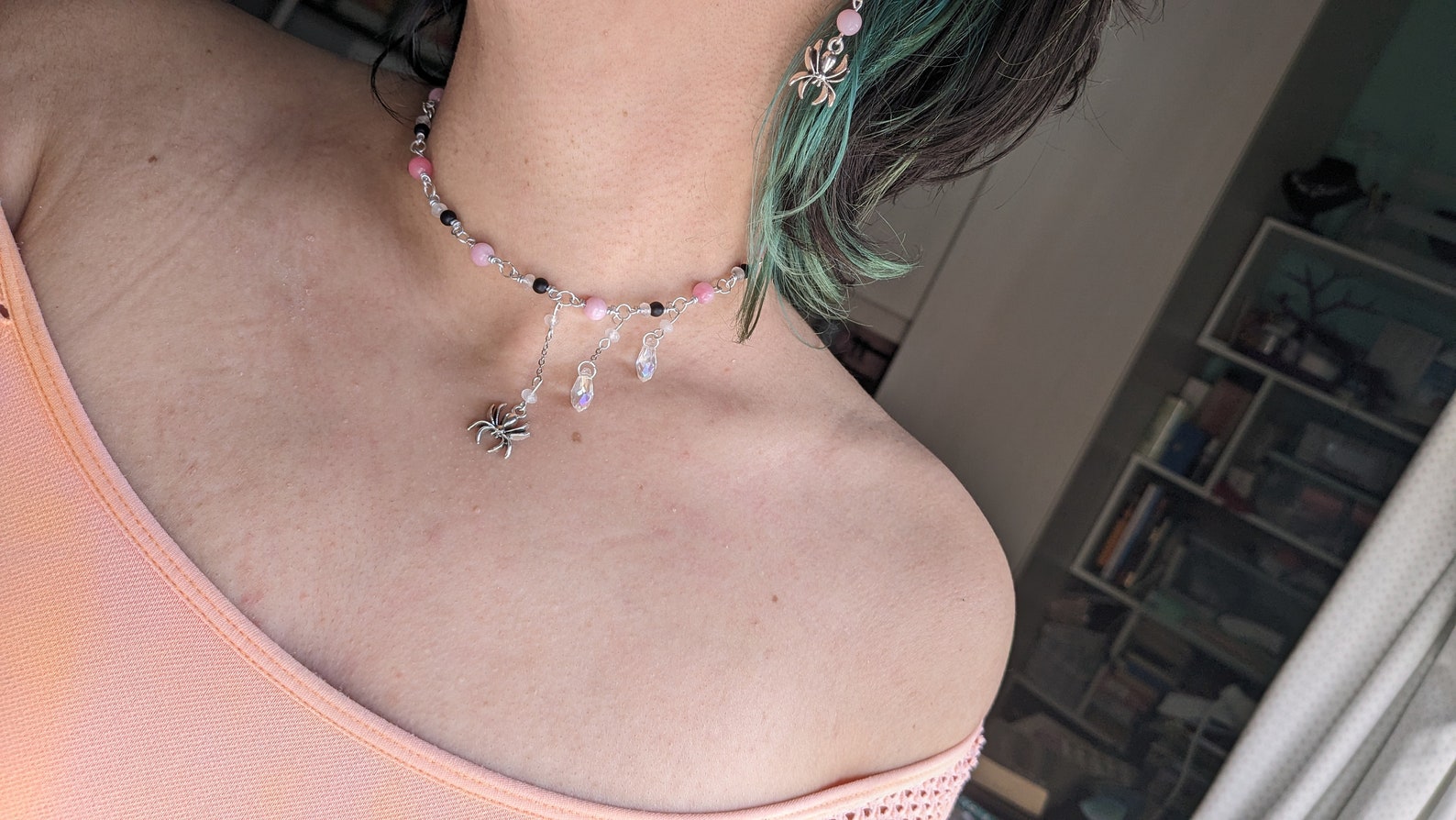 Choker Necklace Earrings Angel Dust Hotel Ragno - Etsy
