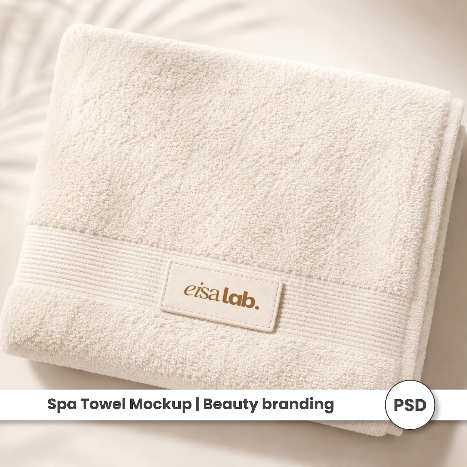 Spa Towel Mockup PSD — Wellness Brand Staging Scene, Skincare Branding ...