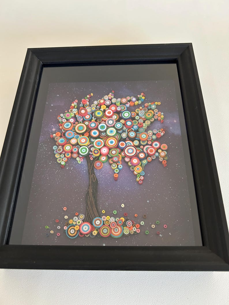Handmade Quilled Paper Tree Art, Gift, Wall Decor, DIY Art, Quilled ...
