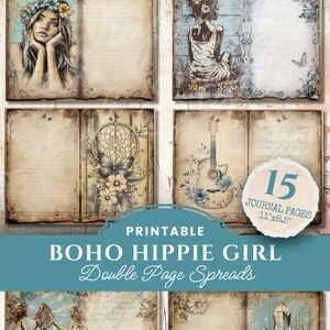 Bohemian Goddess Junk/art Journal, Boho Hippie Journals & Vintage Gypsy ...