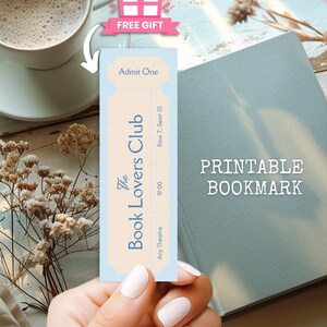 Book Review Bookmark, Canva Template, Printable Book Club Discussion ...