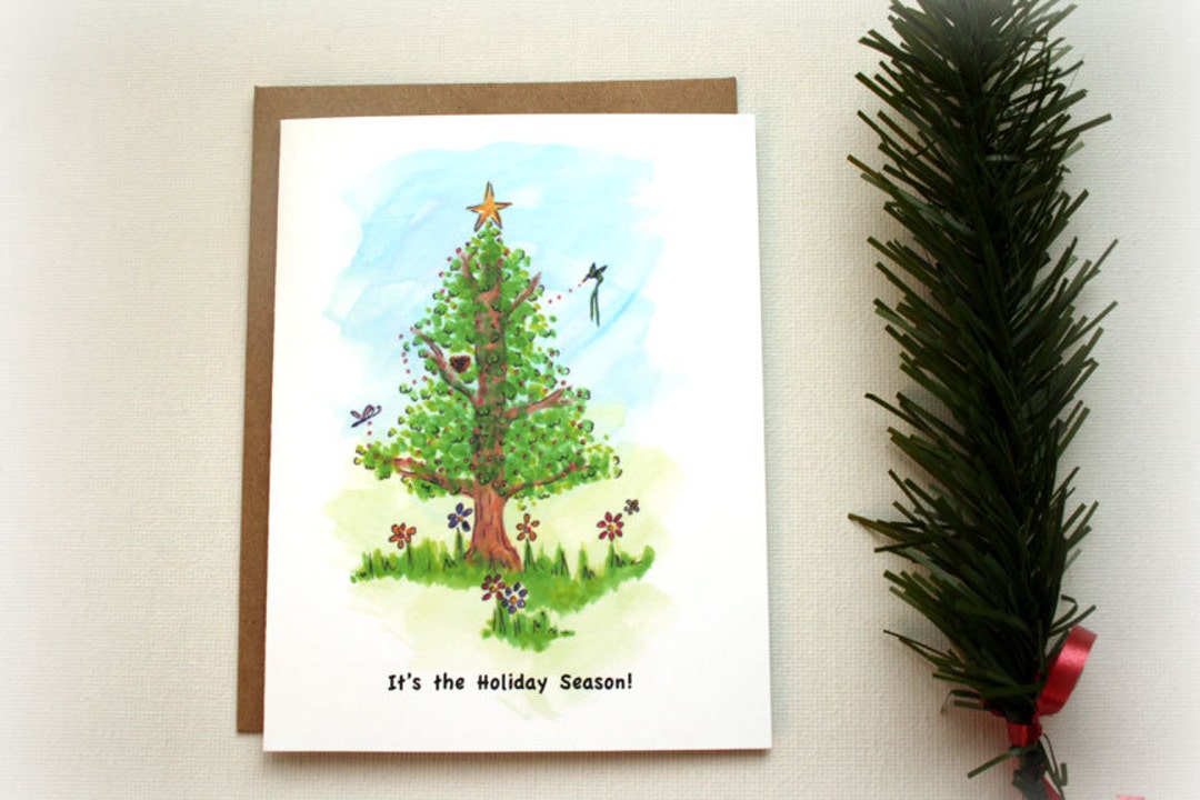 Christmas Tree Holiday Cards, Christmas Card Set, Holiday Card Set of ...