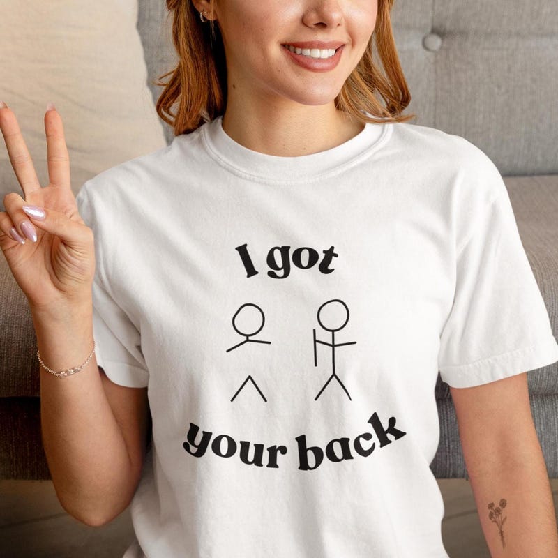 Stick Figure I Got Your Back - Etsy