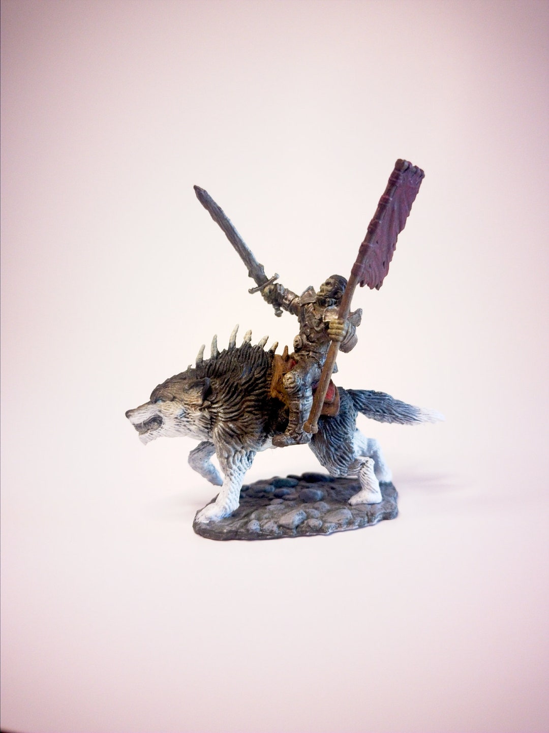 Dire Wolf With Orc Rider Hand Painted Miniature D&d Pathfinder Ttrpg - Etsy