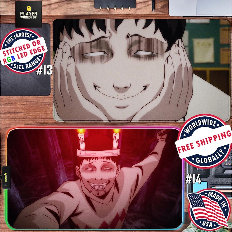 Tomie Mouse Pad Maniac Horror Manga Desk Mat Japanese Landscape Gift ...