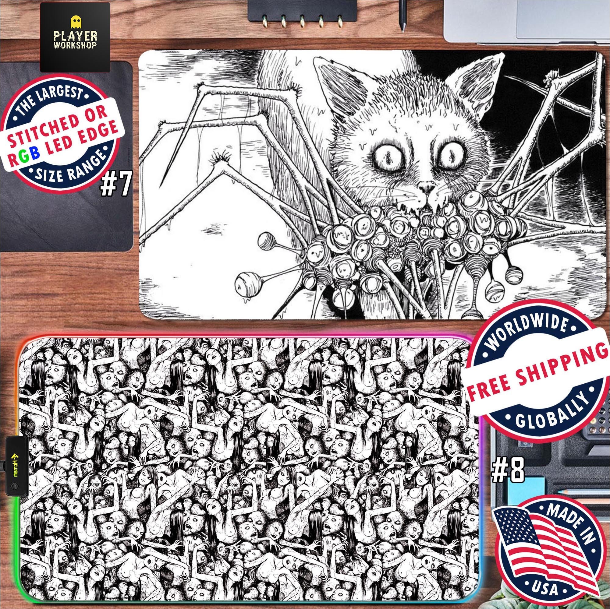 Tomie Mouse Pad Maniac Horror Manga Desk Mat Japanese Landscape Gift ...