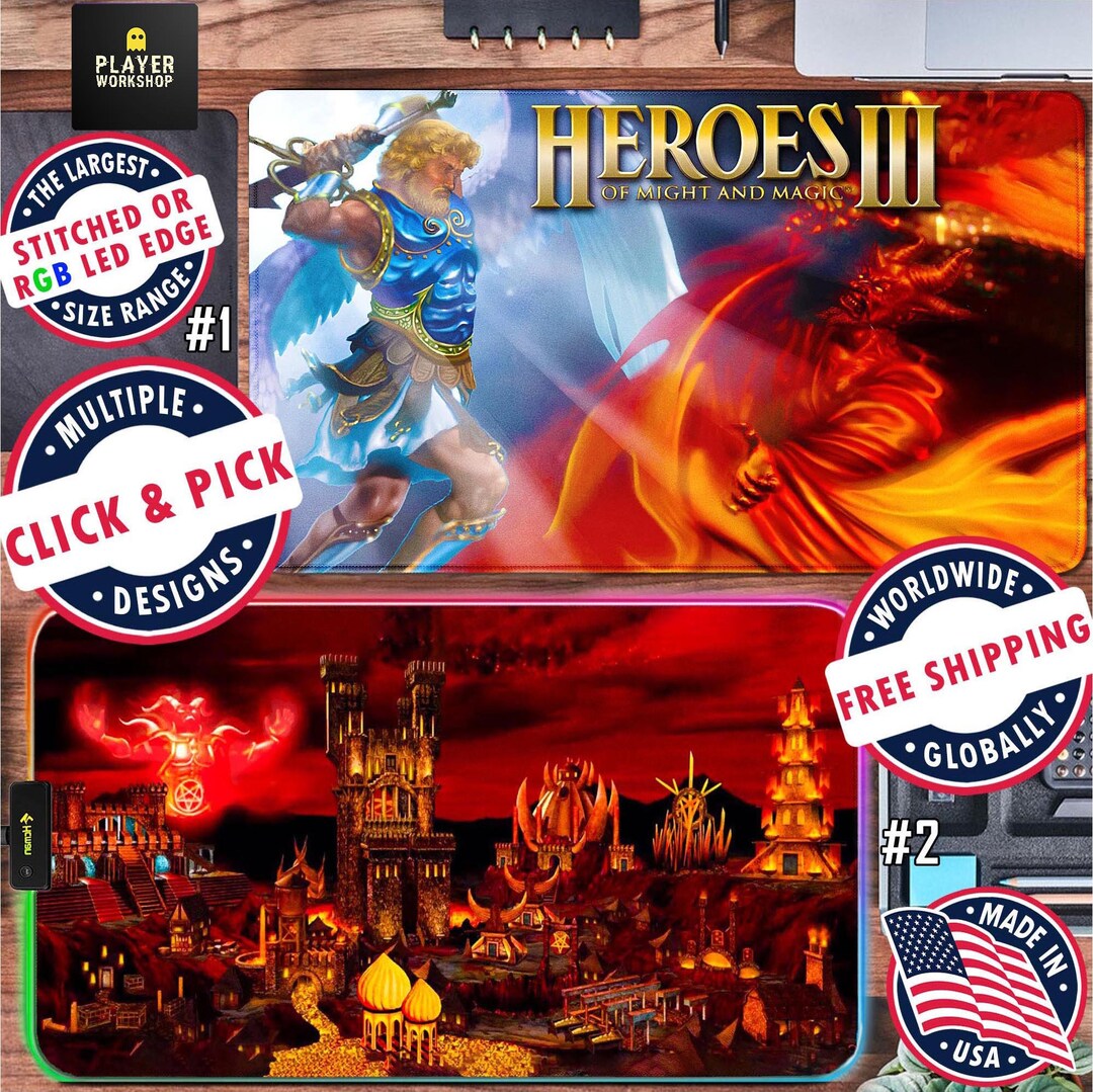 Heroes of Might and Magic 3 Mouse Pad Inferno Necropolis Tower ...