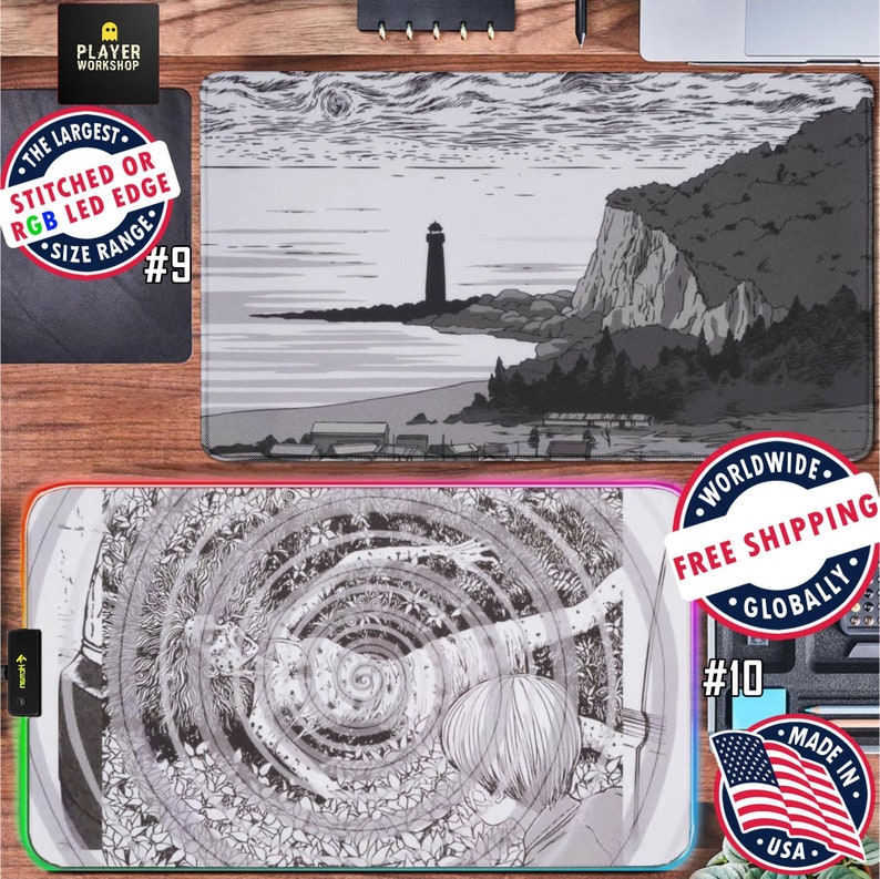 Tomie Mouse Pad Maniac Horror Manga Desk Mat Japanese Landscape Gift ...