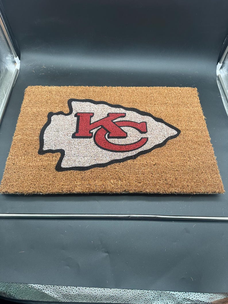 KC Chiefs Door Mat (color Print) - 16 X 24 - Etsy