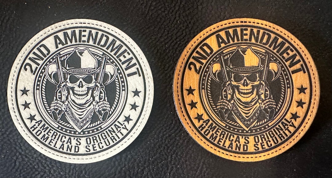 2nd Amendment the Original Homeland Security Leather Hat Patches With Adhesive - Etsy