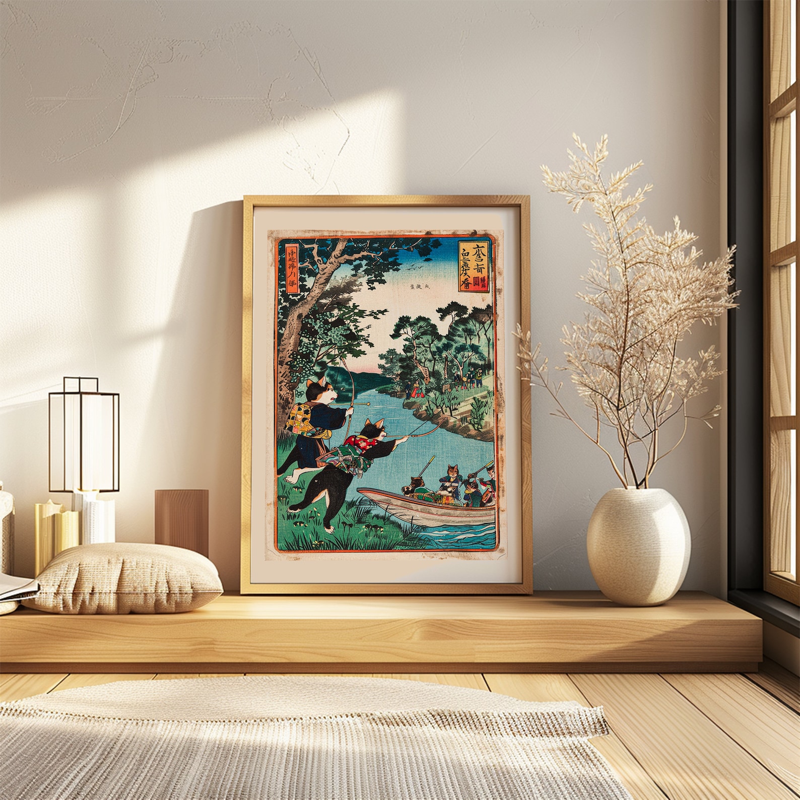Capturing the Charm of Cats in Japanese Art, Ukiyoe, Japan Art, Printable, Moody Wall Art, Decor ...