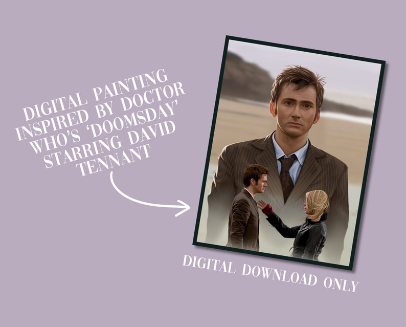 Doctor Who Doomsday 10th Doctor David Tennant Digital Painting Print ...