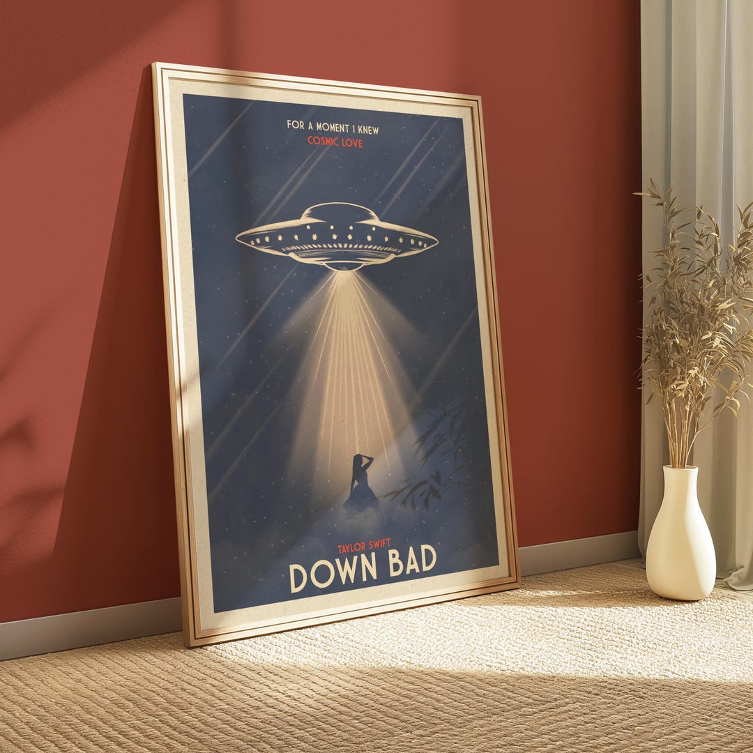 Down Bad Taylor Swift Hand Drawn Retro Graphic Lyric Print TTPS the ...