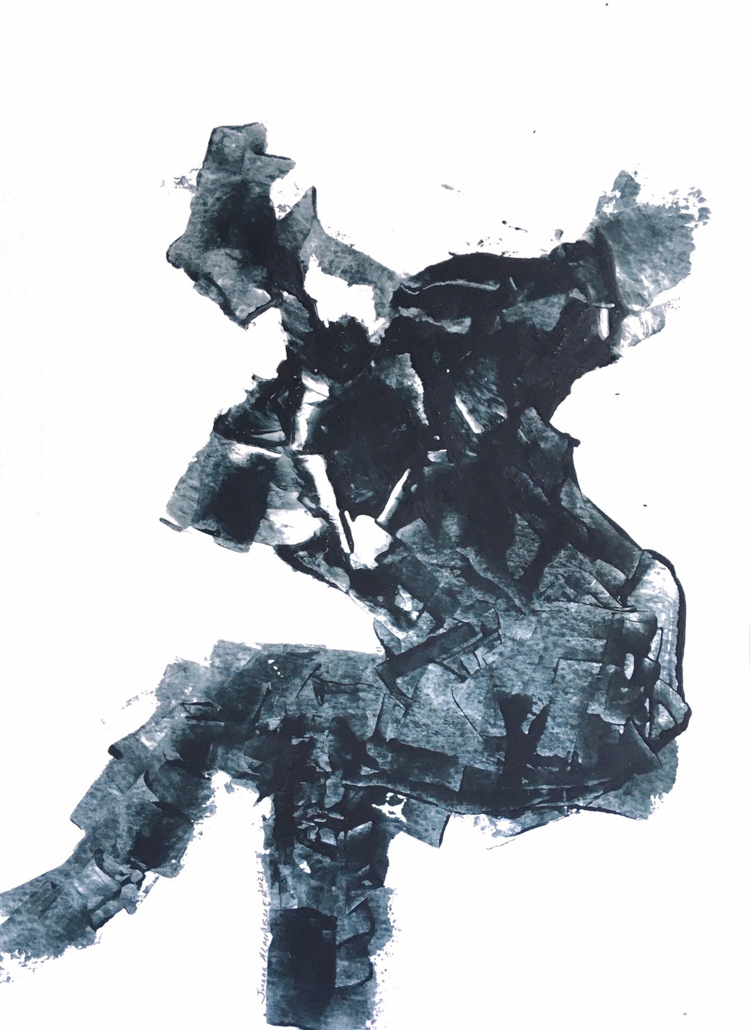 Digital File of Abstract Sitting Figure, Reserved Listing - Etsy