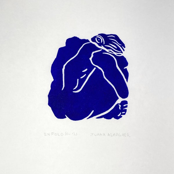 Linocut People Print - Etsy