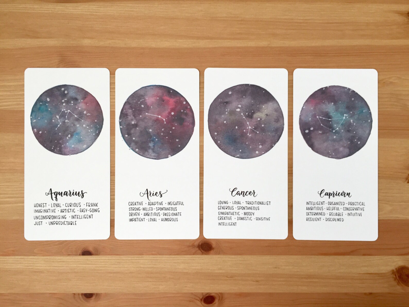 Constellation Zodiac Watercolor Illustration Laminated - Etsy