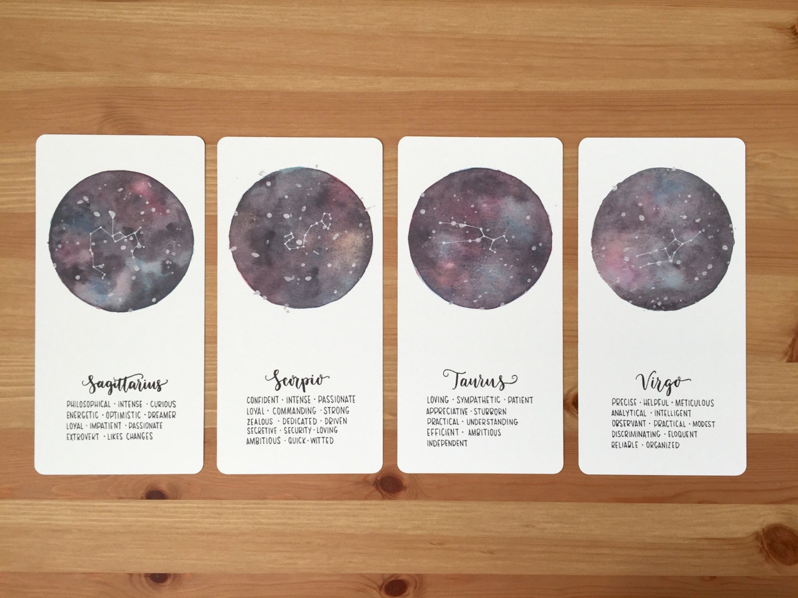 Constellation Zodiac Watercolor Illustration Laminated - Etsy