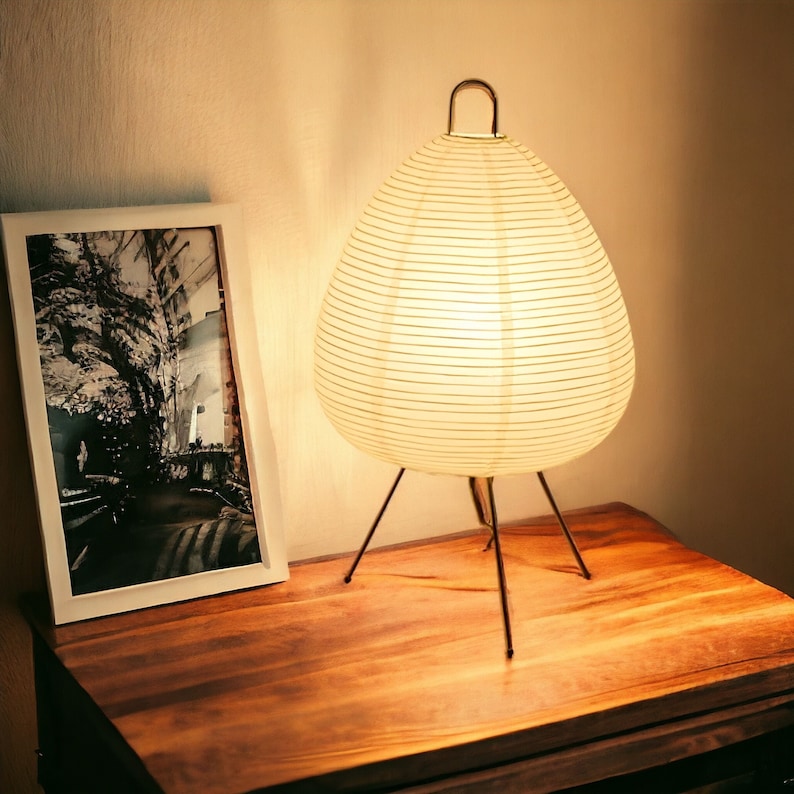 Rice Paper Lamp Noguchi Japanese Akari Lantern Wabisabi Decoration ...