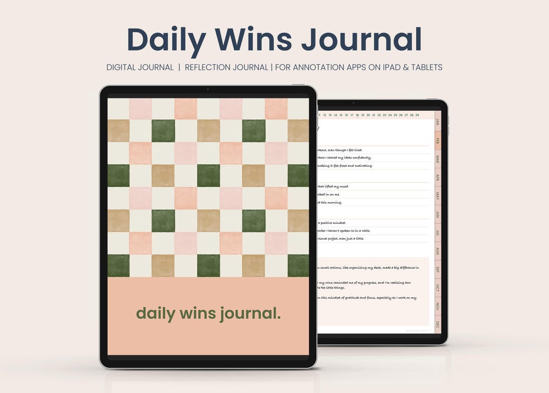 Daily Wins Journal | Digital Download | Reflection Journal | Reflect ...