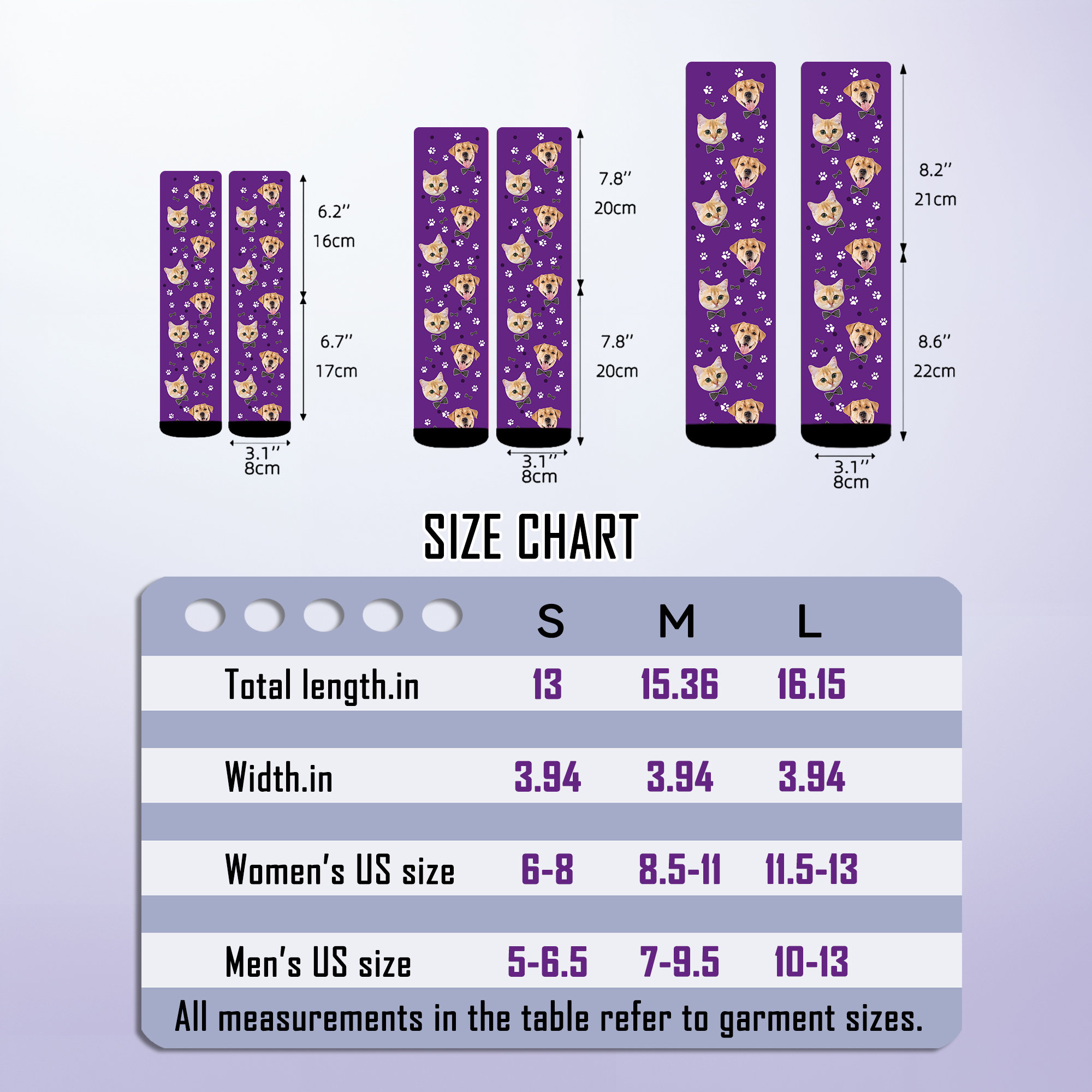 Custom Face Socks, Personalized Photo Socks, Any Faces on Socks, Text ...
