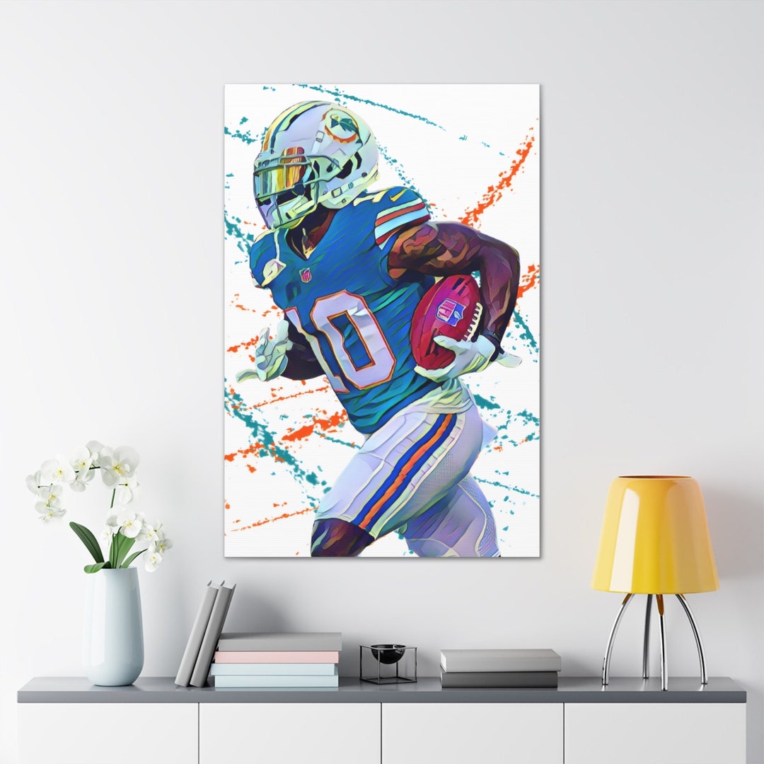 Tyreek Hill Poster Miami Dolphins Canvas Print, Wall Art, Sports Art ...