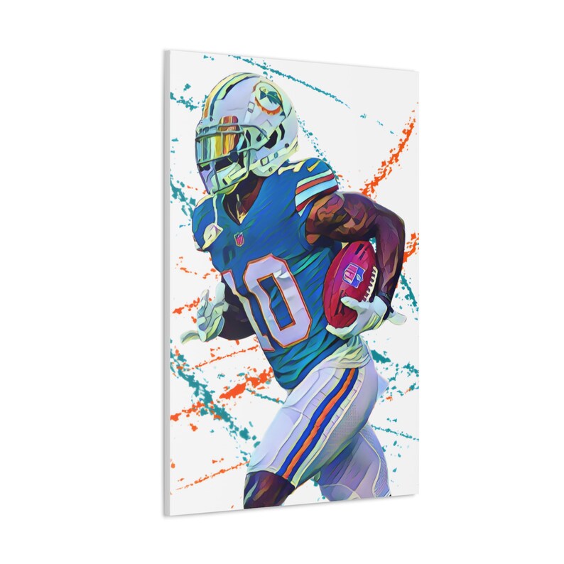 Tyreek Hill Poster Miami Dolphins Canvas Print, Wall Art, Sports Art ...