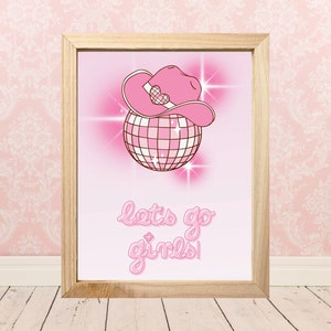 Vintage Rodeo Style: Pink Cowgirl Digital Wall Print - Etsy