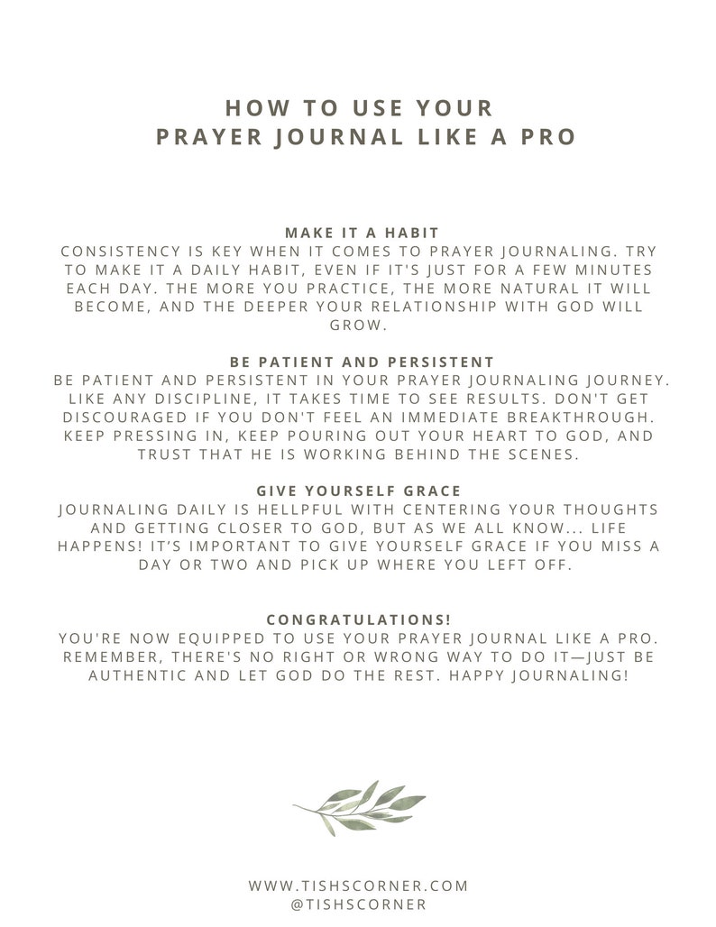 Guided Prayer Journal Printable - Etsy