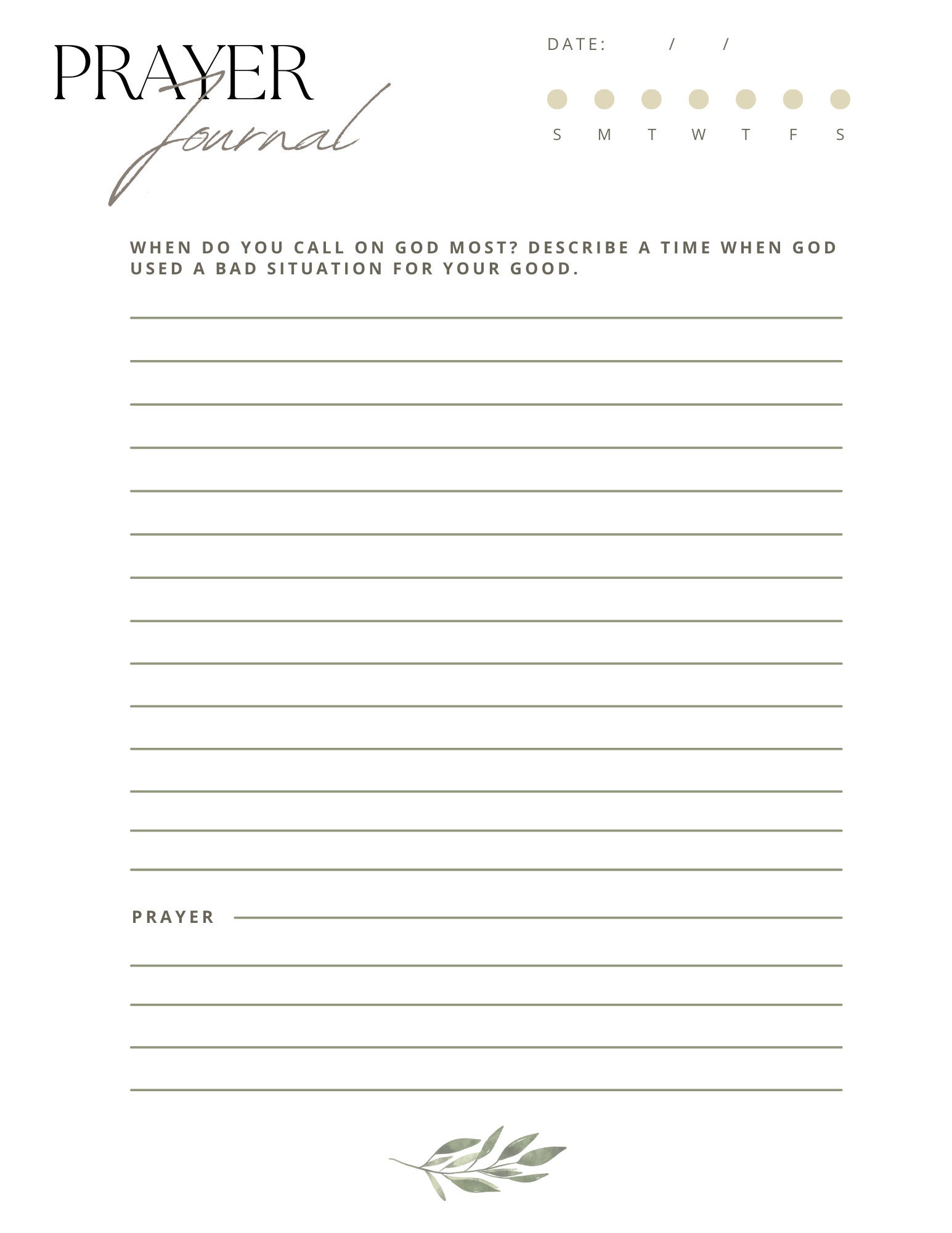 Guided Prayer Journal Printable - Etsy