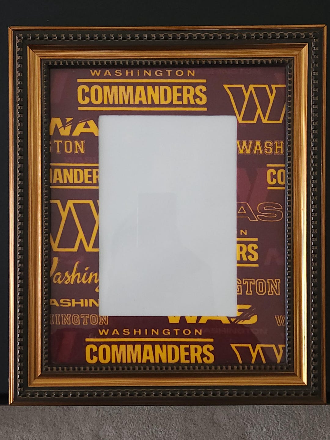 Washington Commanders Fabric Picture Frame Mat: Sports Decor, Wall Art ...