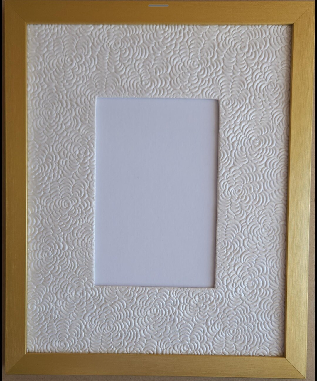 Rose Embossed Photo Mat | 8×10 Frame Mat With 5×7 Window | Off-white ...