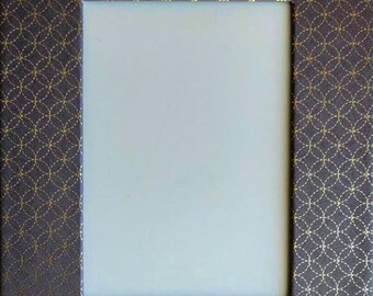 Elegant Gold Lattice Photo Mat Handcrafted Brown & Gold Frame Luxury ...