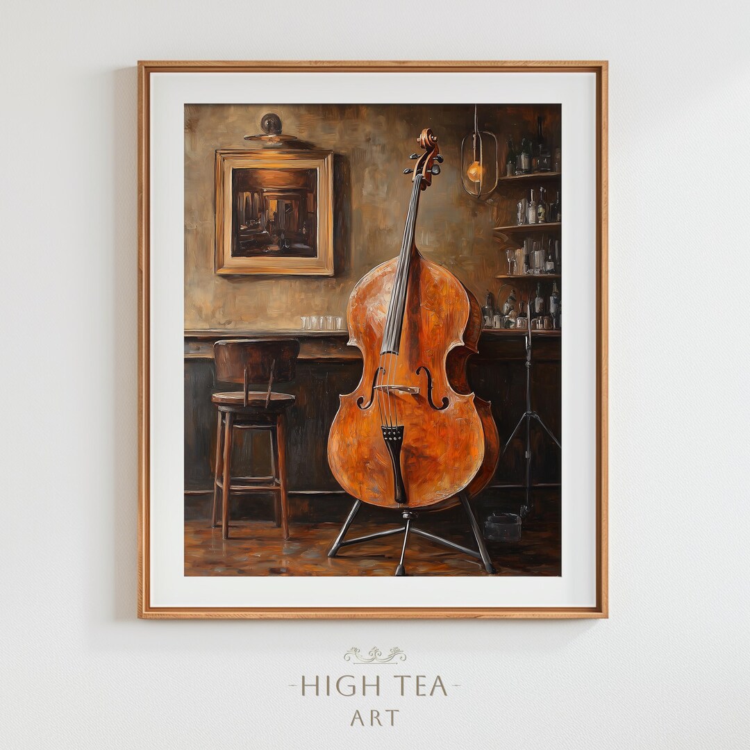 Vintage Cello Oil Painting Digital Download Art Printable Classical ...