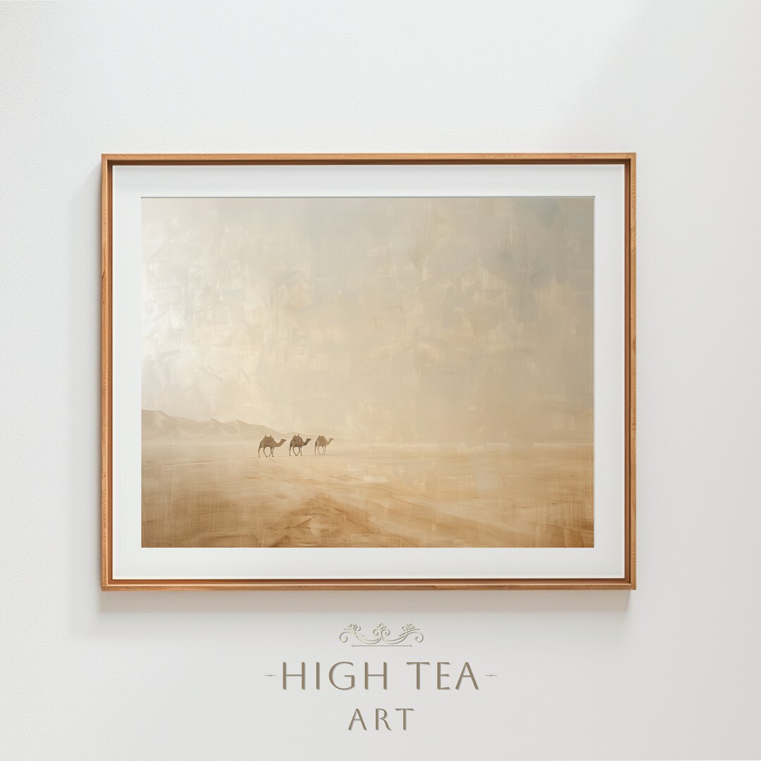 Printable Desert Landscape Oil Painting Digital Art Print Rustic Sand ...