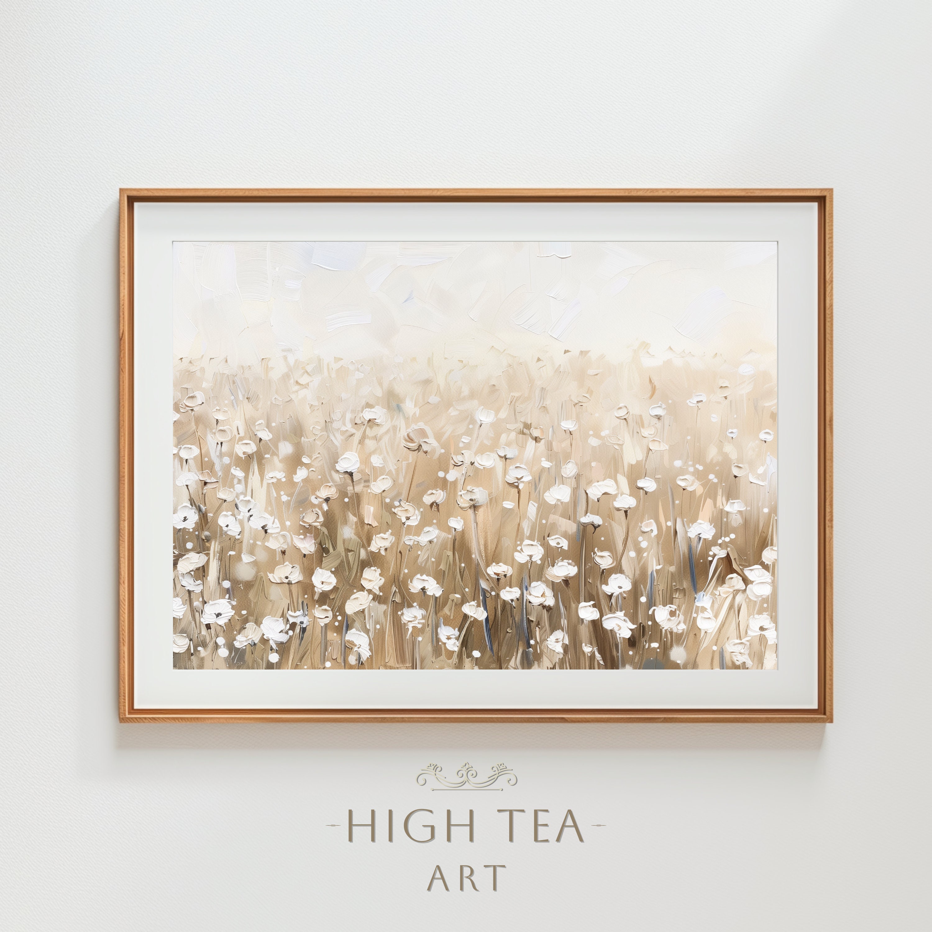 Printable Wildflower Country Landscape Oil Painting Digital Art Vintage ...