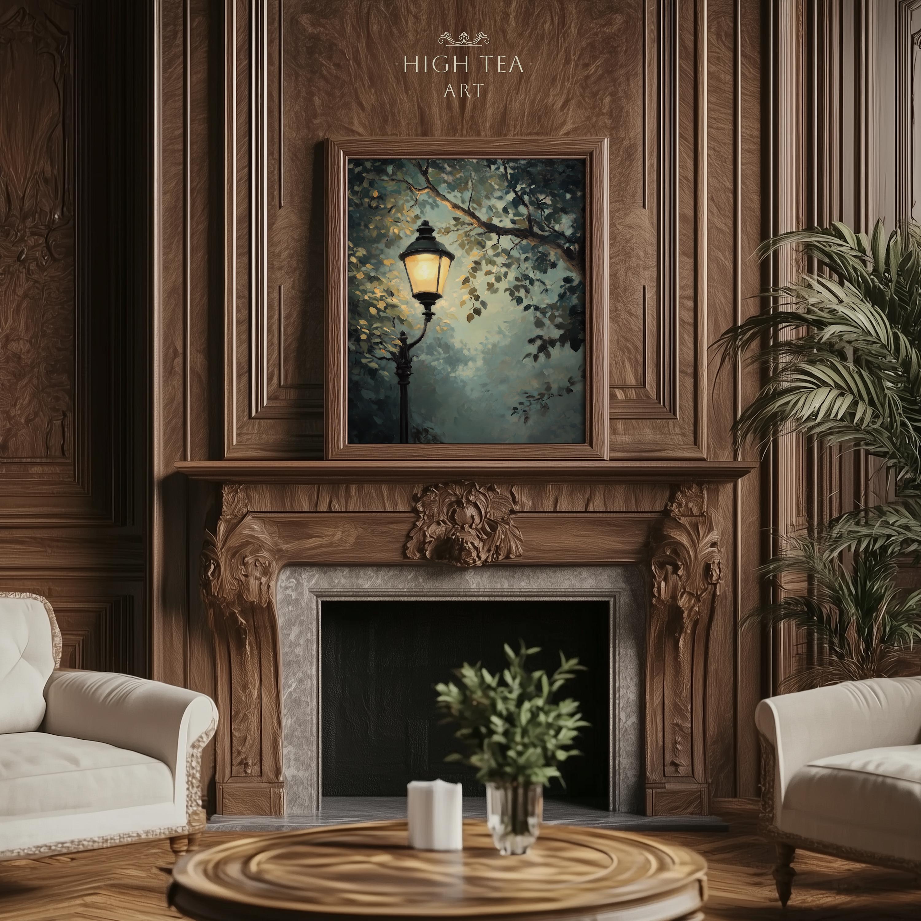 Vintage Moody Evening Lamppost Digital Download Art Print Printable ...
