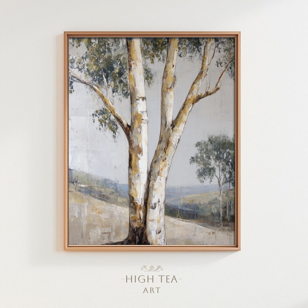 Gum Tree Oil Painting Digital Download Art Print Printable Neutral ...