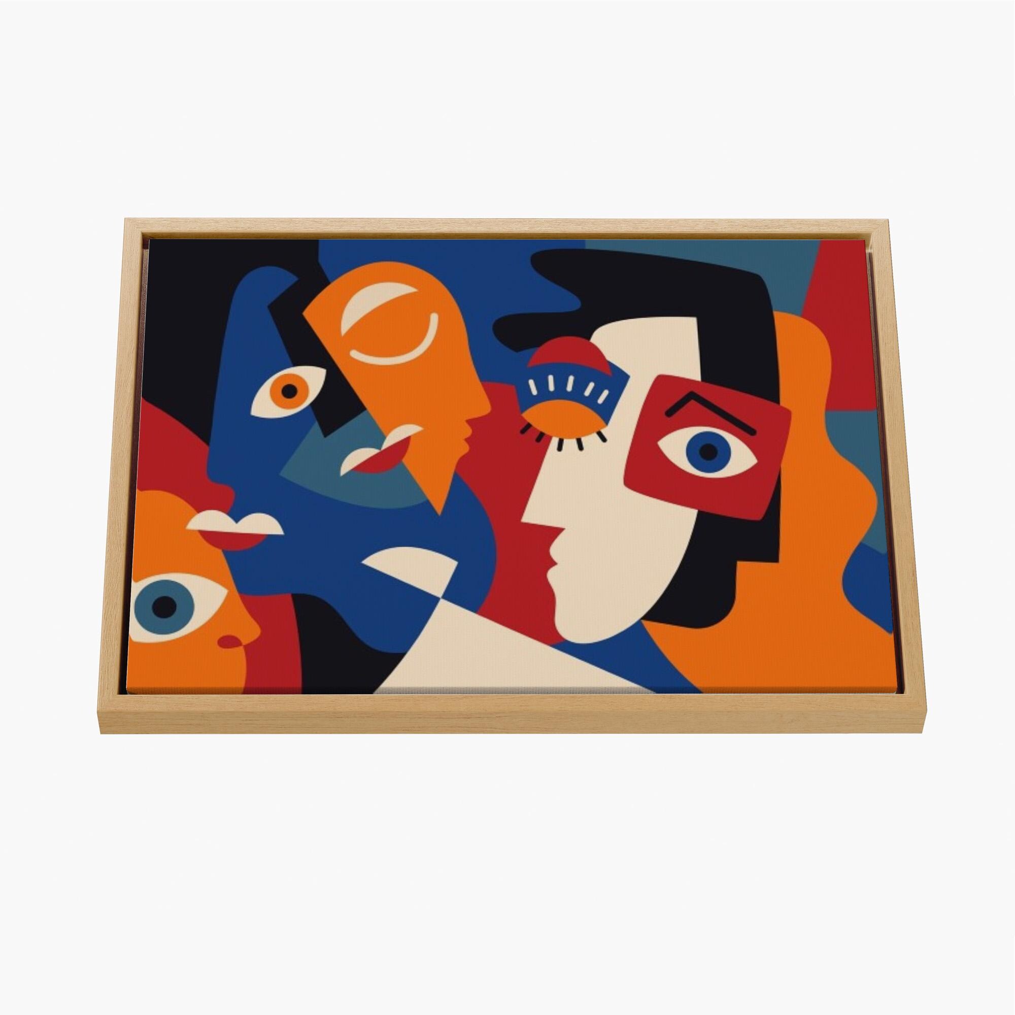 Picasso Style Abstract Human Faces Canvas Wall Art, Canvas Room Decor ...