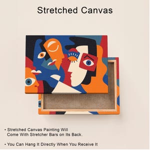 Picasso Style Abstract Human Faces Canvas Wall Art, Canvas Room Decor ...